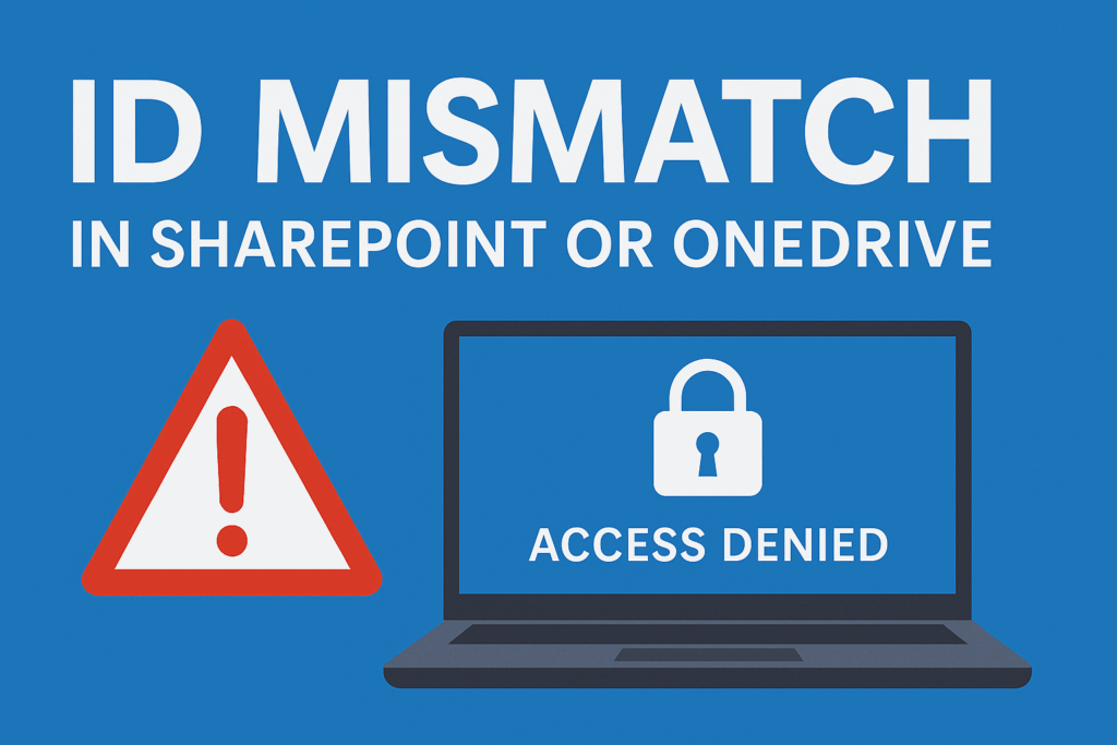 Fix ID mismatch in SharePoint or OneDrive – Solve access denied error - Peter Busted